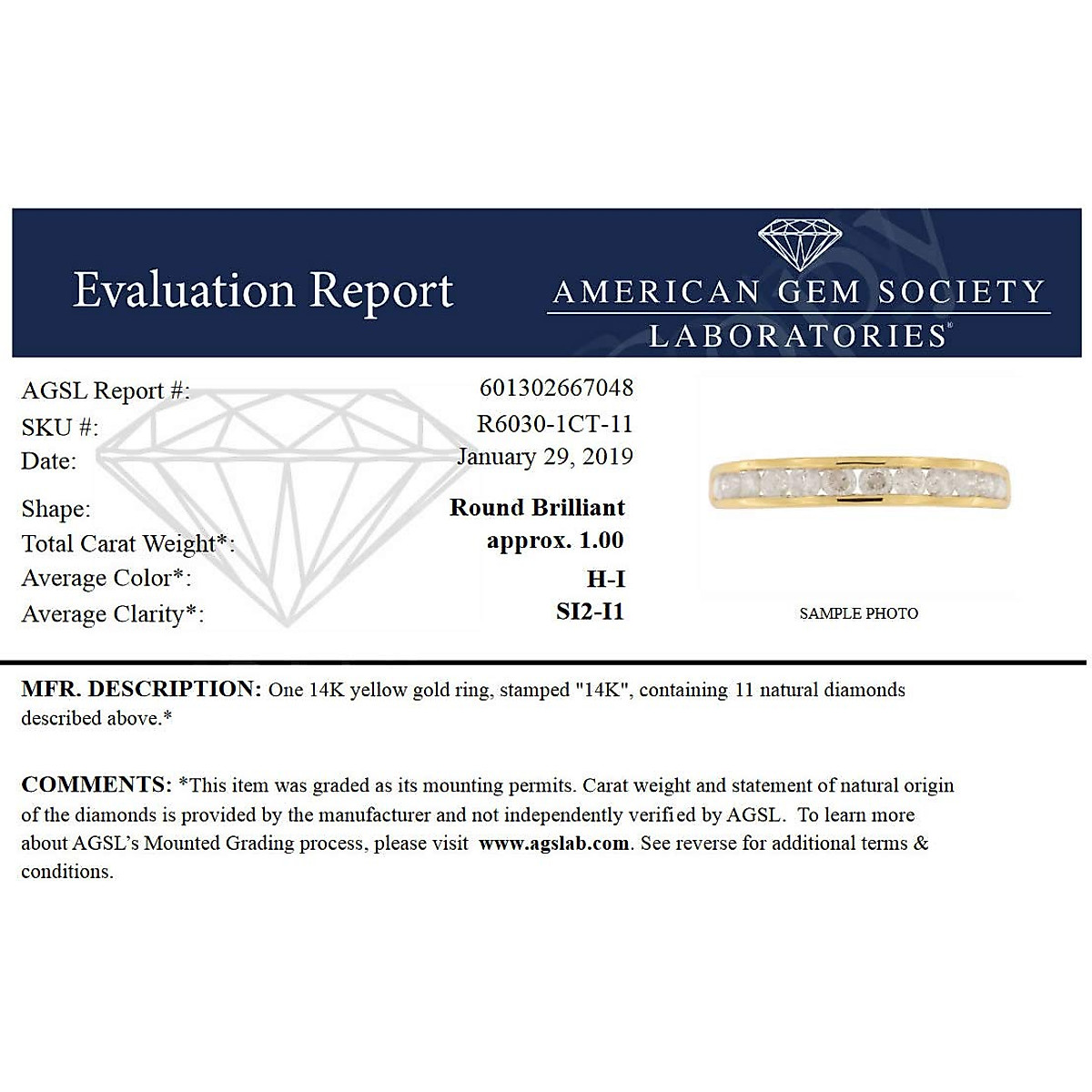 VIR JEWELS 1 cttw Diamond Wedding Anniversary Band for Women Half Eternity Diamond Engagement Ring 14K Yellow Gold Channel Set SI2-I1 Clarity Certified Size 8