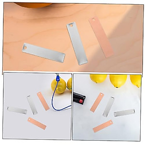PLAFOPE 1 Set Battery Electrode Sheet Batteries DIY Fruit Battery Materials Zinc Electrode Strip Anode for Zinc Plating Zinc Strip Experiment Supplies Anode for Zinc Electroplating Copper