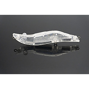 10pcs Unpainted Shrimp Fishing Lure Body 80mm 12.3g Blank Hard topwater Lures 6040# Free Eye
