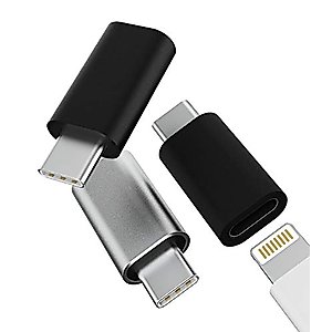 3Pack,Lightning Female to USB C Male Adapter,Compatible with iPhone 12 11Pro Max Mini for Ipad Air iOS Samsung Galaxy Note S10 S20 S21 Google Pixel Charging Data sync Type C Charger Connector Cable