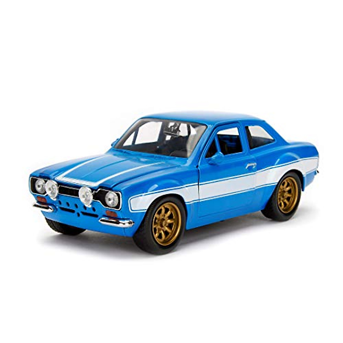 Jada Toys 1:24 Fast & Furious - Brian's Ford Escort RS2000 Mk1, Blue With White Stripes