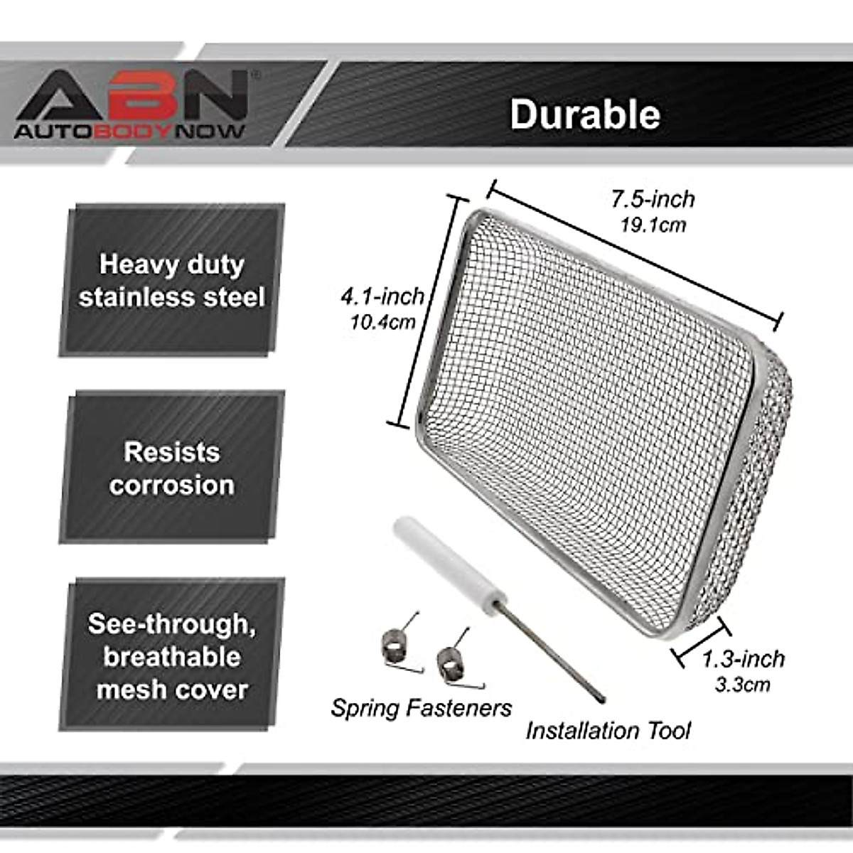 ABN RV Furnace Vent Cover Replacement & Installation Tool, 4.1in x 7.5in x 1.3in Camper Trailer Bug Insect Screen