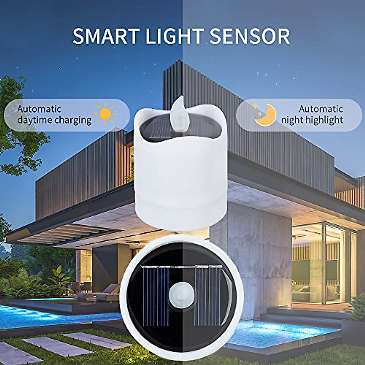 BAWASTOON Solar Candle lamp Solar Rechargeable Tea Wax lamp 6 Solar LED Candle lamp Waterproof Candle Notch Solar Candle lamp Energy Saving Environmental Protection Balcony Table Outdoor Garden