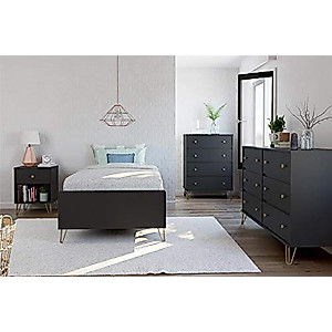 Novogratz Owen 6 Drawer Dresser, Black