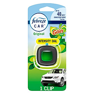 Febreze Car Air Freshener, Car Vent Clip and Odor Fighter, Gain Original Scent, 8 Count