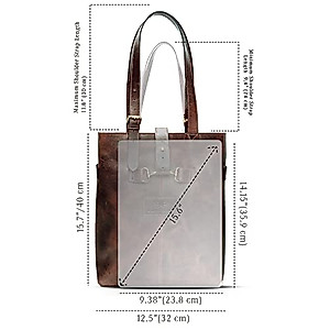 LUXEORIA Genuine Leather Tote Bag for Women Shoulder Handbag Swanky Deep Brown