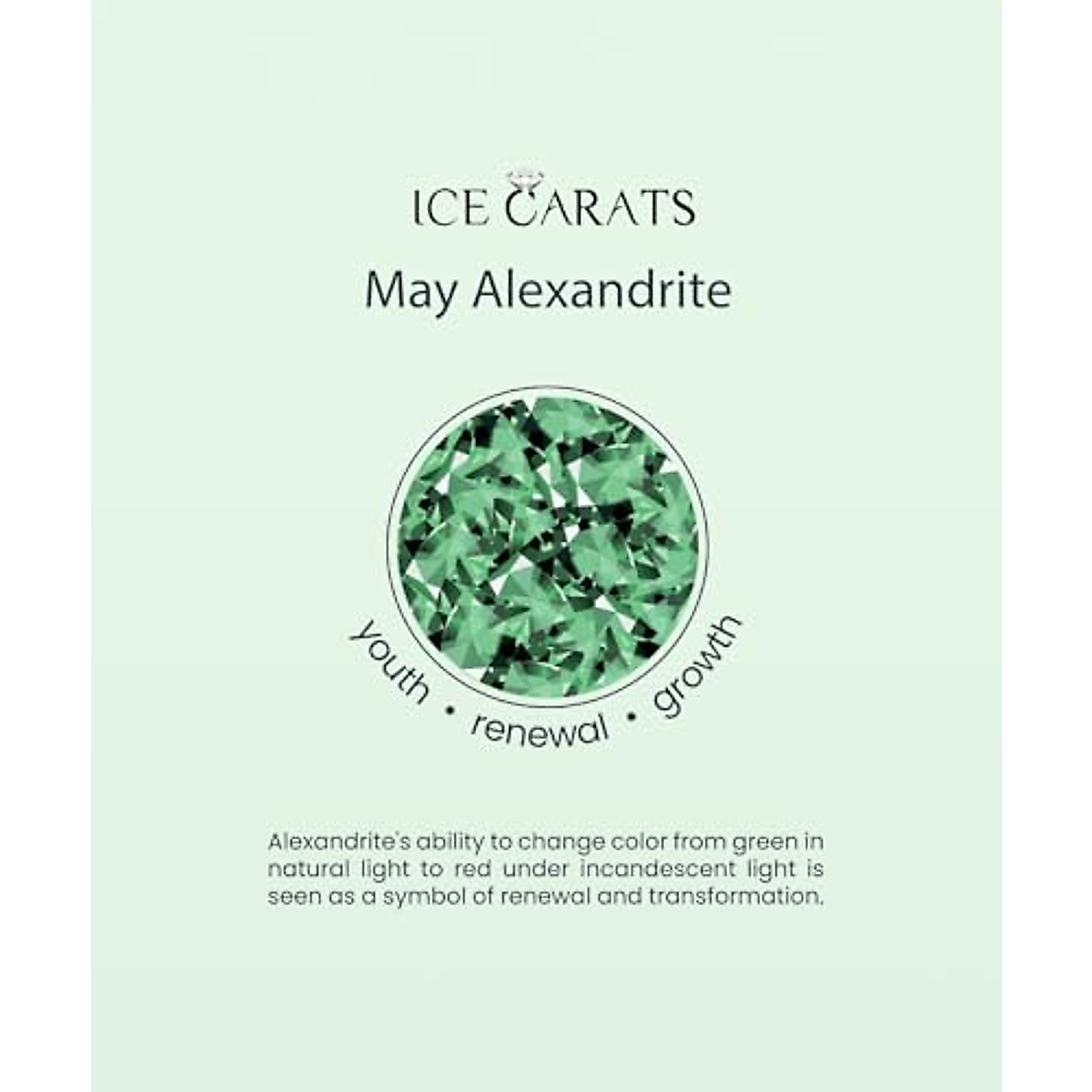 IceCarats 925 Sterling Silver Created Alexandrite Diamond Ring June Birthstone Jewelry Size 8