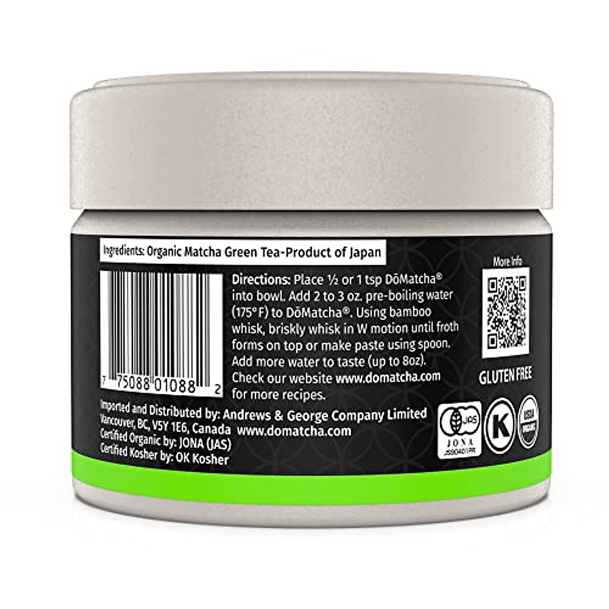 DoMatcha, Organic Summer Harvest Matcha Powder, Authentic Japanese Green Tea, Latte Grade, 2.82 oz
