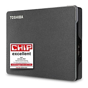 Toshiba 1TB Canvio Gaming - Portable External Hard Drive Compatible with Most PlayStation, Xbox and PC Consoles, USB 3.2. Gen 1 Technology, Black (HDTX110EK3AA)