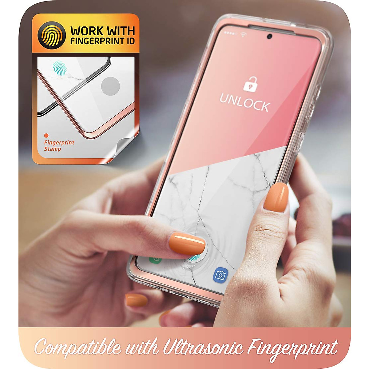 i-Blason Cosmo Series Case for Samsung Galaxy S20 Ultra 5G (2020 Release), [Built-in Screen Protector] Slim Stylish Protective Case (Marble)