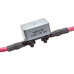 MotorGuide MM309922T 8-Gauge Battery Cable and Terminals — 50-Amp Manual Reset Breaker — Trolling Motor Surge Protection, Red