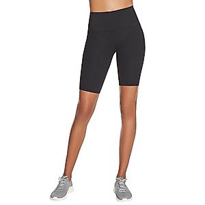 Skechers Women's Go Walk High Waisted 8" Bike Short, Black, Small