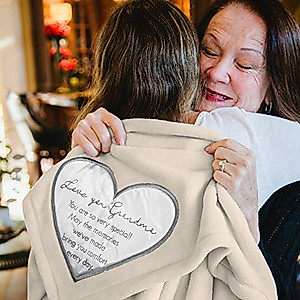 Pavilion Gift Company 19503 Comfort Blanket - Love You Grandma Thick Warm 320 GSM Royal Plush Throw Blanket