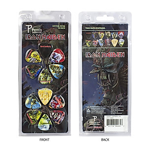 Perri's Leathers Ltd. - Iron Maiden Official Licensed Celluloid Guitar Picks for Electric, Bass, Acoustic Guitar - Medium 0.71mm - Variety Pack of 12 (LP12-INM1)