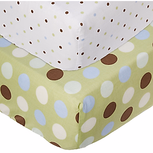 Little Bedding by NoJo 2 Piece Jungle Pals Crib Sheets