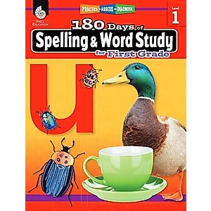 180 Days™: Reading, Vocabulary/Language for 1st Grade Practice Workbook for Classroom and Home, Cool and Fun Practice Created by Teachers (180 Days of Practice)