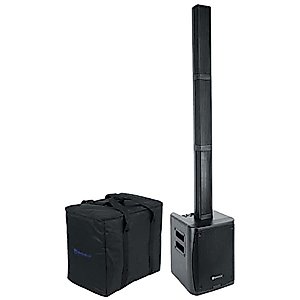 Rockville Titan Portable Array Battery Powered PA DJ Speaker System w/Subwoofer, Black
