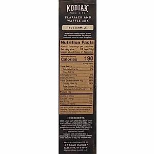 Kodiak Cakes Power Cakes All Natural Non GMO Protein Pancake/Flapjack/Waffle Mix, Buttermilk, 20 Ounce