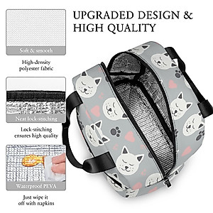 Cat Lunch Bag for Women Men, Insulated Meal Bag, Lunch Tote Bag for Work Outdoor