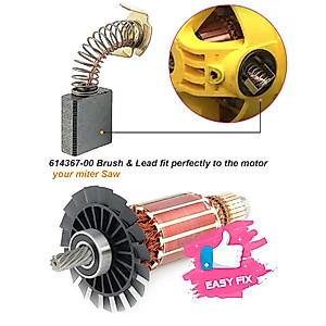 614367-00 Replacement Carbones para Accessories, 4-Pack Carbon Motor Brush Compatible with D24000 / DW713 / DW715 / DW716, Also Replaces 5140024-30/0502025007 / 999044