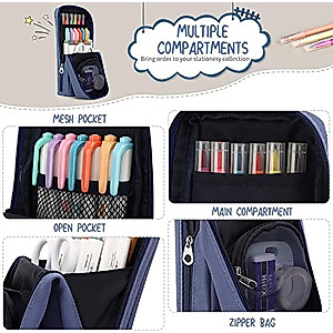 RIANCY Big Capacity Pencil Case Pouch Pen Case Simple Stationery Bag School College Office Pens Organizer for Teens Girls Adults Student