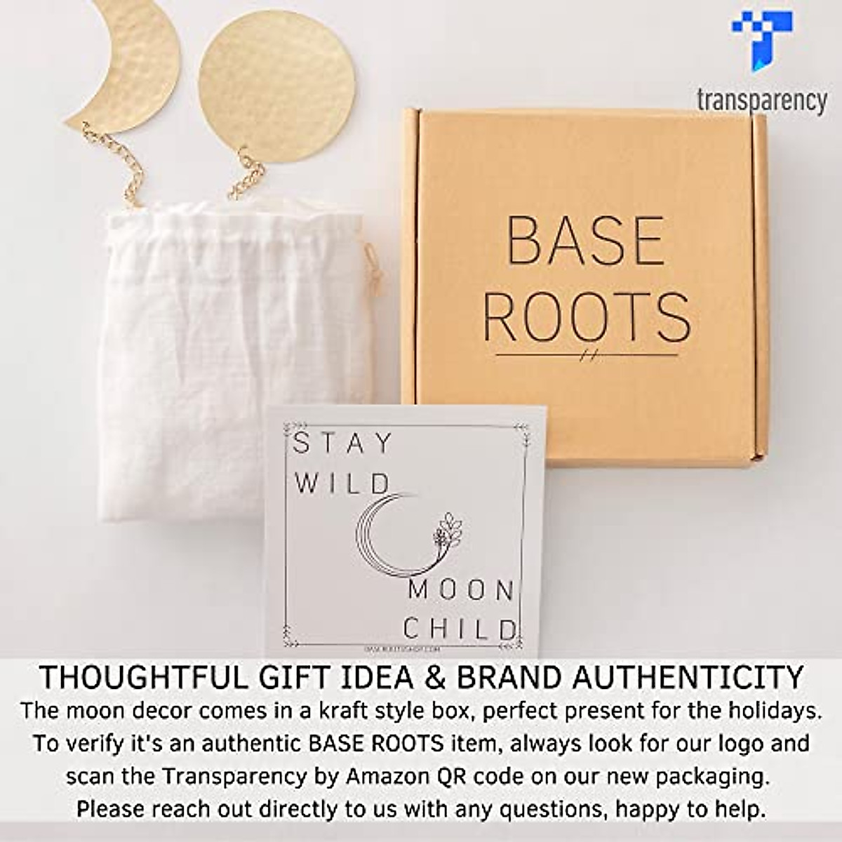 Moon Phase Wall Hanging [Handmade Hammered Gold Metal 7 Moons 34" Banner] Phases of the Moon, Celestial Lunar Decorative Wall Art, Bohemian Aesthetic, Christmas Boho Decor for Living Room Girl Gift