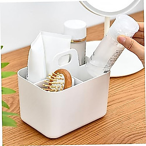 Outanaya Bathroom Accessories White Portable Toiletry Basket Unique Basket for Home The Pet Home Storage Baskets