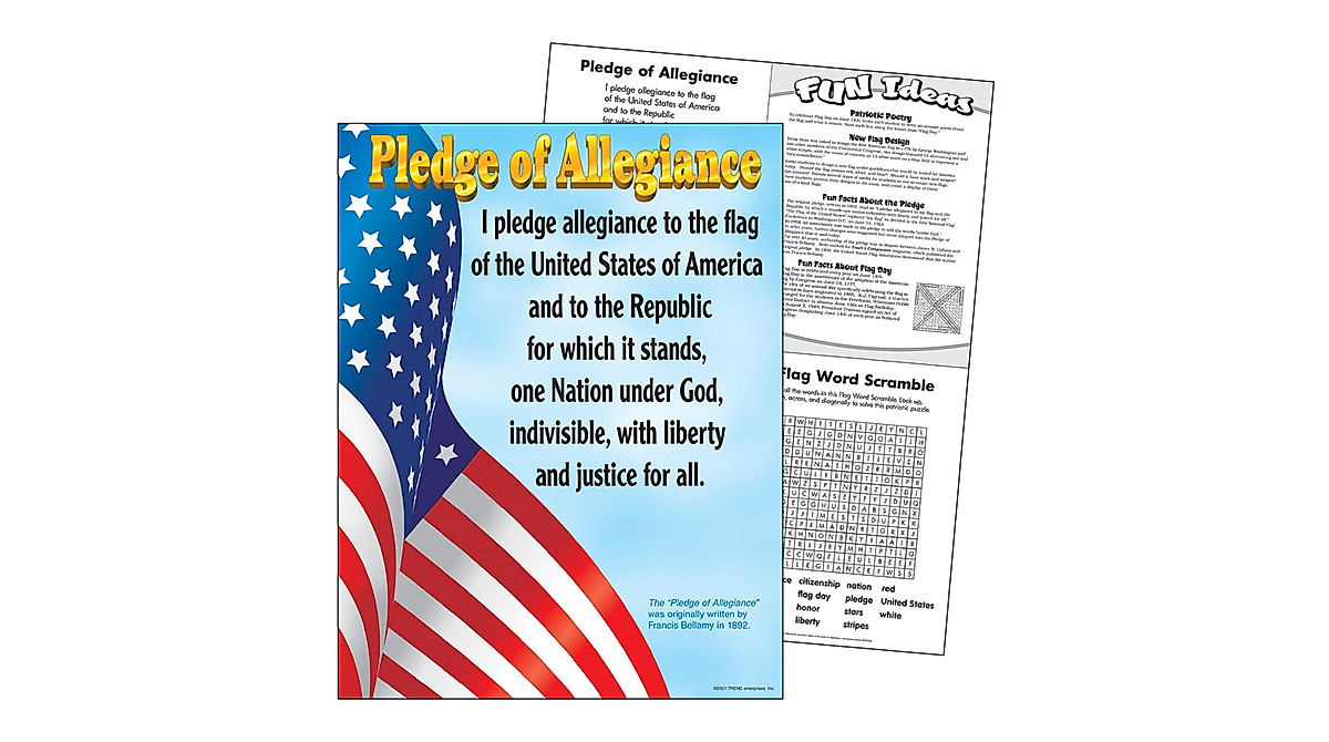 Pledge of Allegiance Learning Chart - Classroom Civic Education