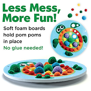 Creativity for Kids Pom Pom Pictures: Animals - Preschool Learning Activities, Sensory Toys for Toddlers, Toddler Arts and Crafts for Ages 3-5+