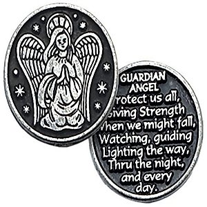Cathedral Art, Pewter (Abbey & CA Gift) Guardian Angel Pocket Token, 1-Inch