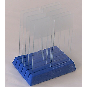 Rubidia Microscope Slides Stand, Drying Rack for Standard Slide, Lab Rest, Holder, Bench Display (2 Slides, Pack of 5)