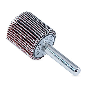 BHA Aluminum Oxide Shank Mounted Flap Wheels, 1” x 1” x 1/4”, 40 Grit - 5 Pack