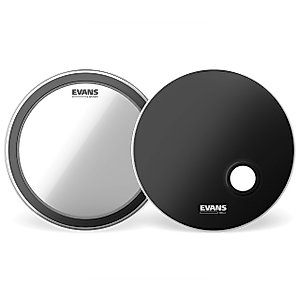 Evans EMAD System Pack, 22” (2pc) – Includes Batter Bass Drumhead and Resonant Drumhead -Externally Mounted Adjustable Damping System Allows Player to Adjust Attack and Focus Without Removing Drumhead