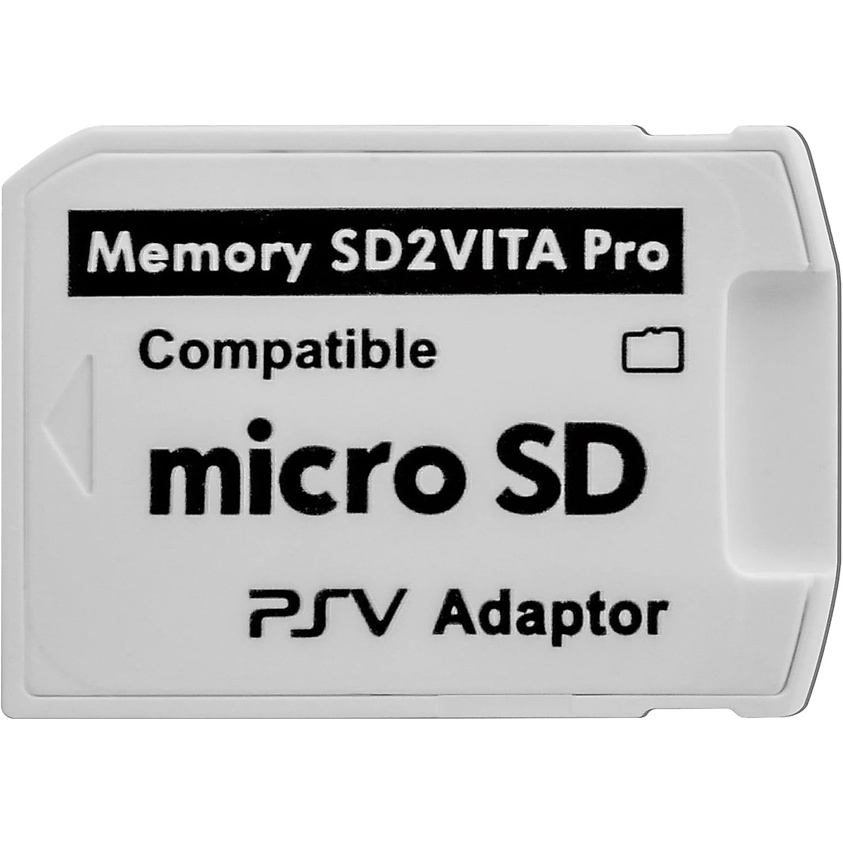 Gamer Gear SD2Vita 6.0 Memory Card Adapter, PS Vita PSVSD Micro SD Adapter PSV 1000/2000 PSTV FW 3.65 HENkaku Enso System, White, 001494