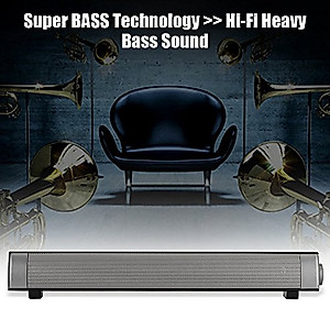 Portable Smart Hi-Fi Heavy Bass Bluetooth Soundbar Home Theatre Speakers Noise Cancelling AUX/TF Card Wireless Sound Bars for TV