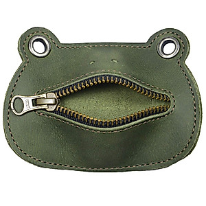 Hide & Drink, Leather Frog Wallet/Froggy Coin Pouch/Purse/Accessories/Holder/Cute Wallet, Handmade :: Dark Jade