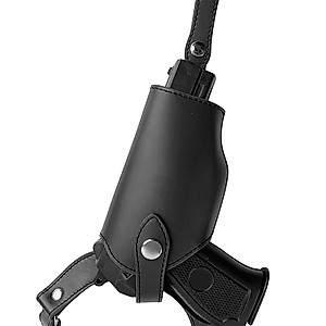 Shoulder Holster, Vertical Shoulder Holster with Magazine Holder PU Leather Adjustable Concealed Carry Shoulder Holster for Right Hand Black