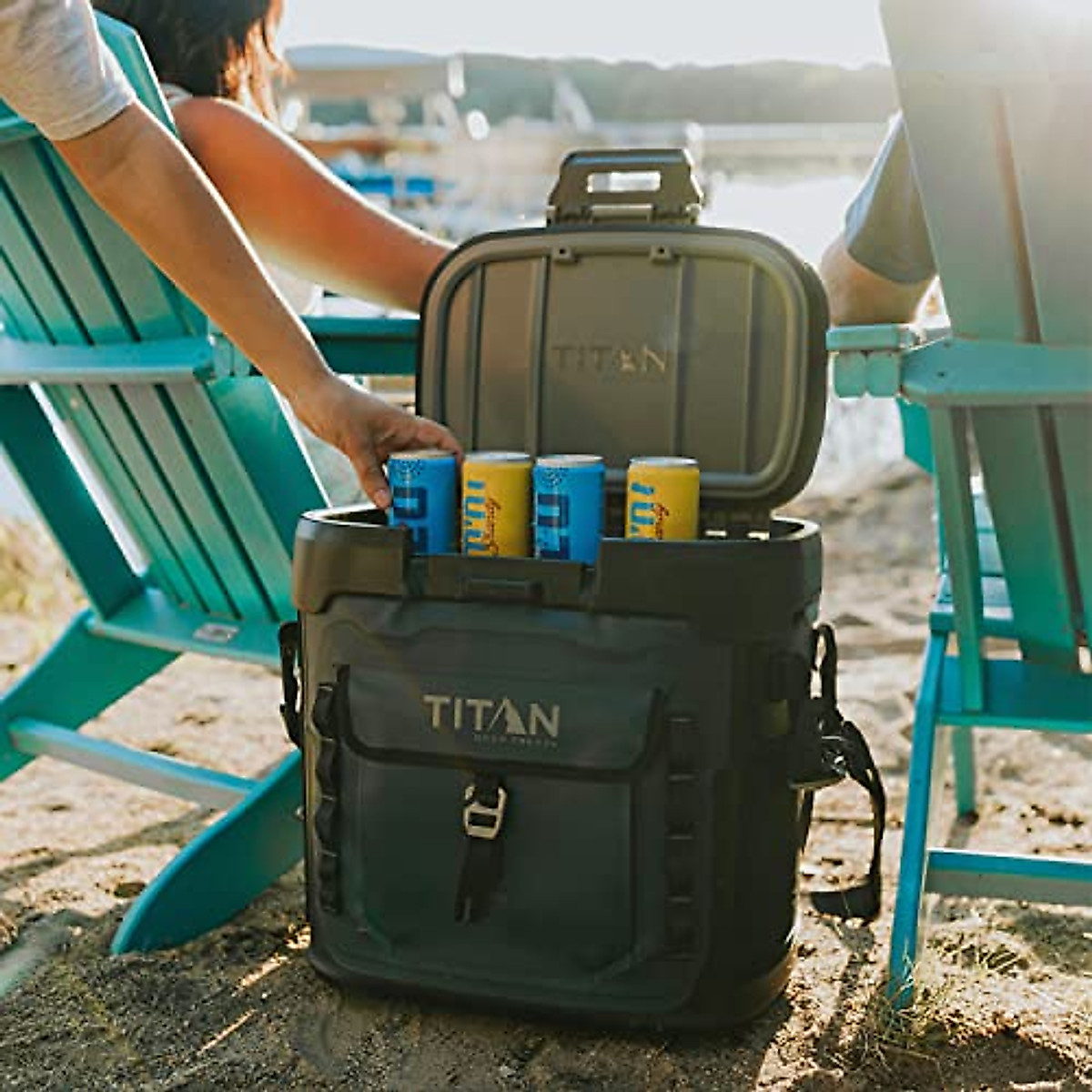 Titan Deep Freeze Welded Cooler - 36 Can Zipperless Cooler, Cold Front