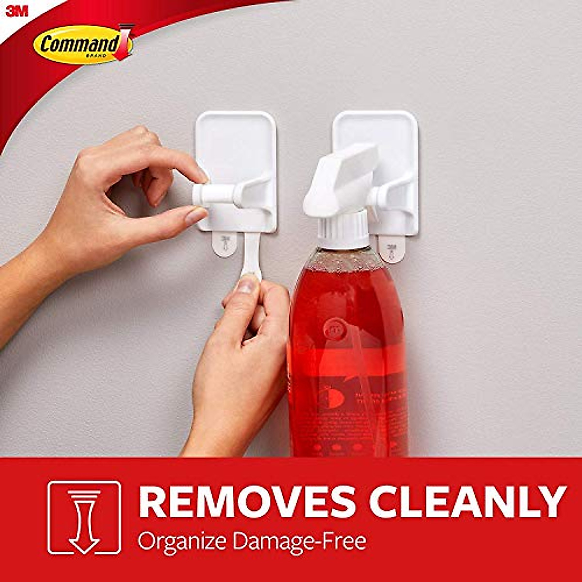 Command Spray Bottle Hangers Value Pack, 2-Hangers, 4-Large Strips (17009-HW2ES) (2)
