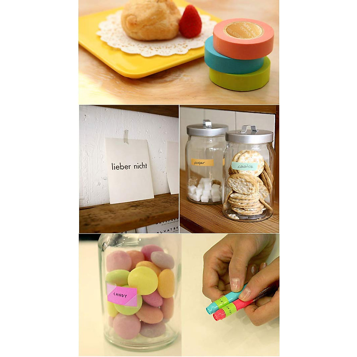 JONYEE Blue Masking Tape Painter’s Tape for Arts & Crafts, Basic Painting 4 Pack 2 Inch x 60 Yards