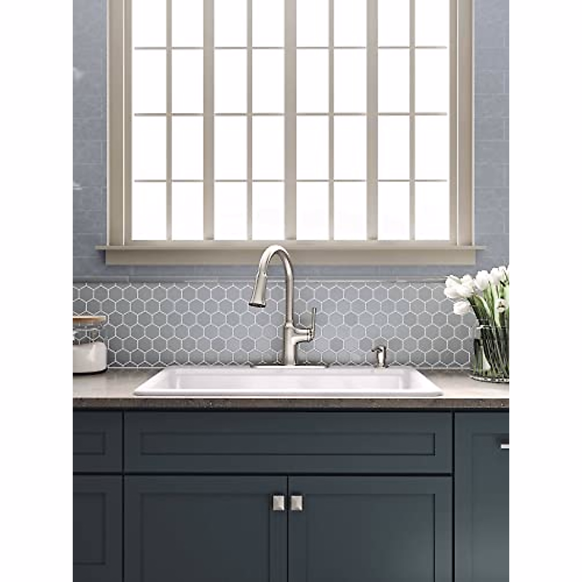 KOHLER Brynn Pull Down Kitchen Faucet, 2 Function sprayhead, Magnetic Docking, Stainless Steel, K-R23089-SD-VS