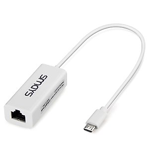 Micro USB to RJ45 Ethernet Adapter Dongle, Wired LAN Connection