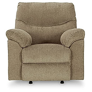 Signature Design by Ashley Alphons Transitional Polyester Tufted Rocker Recliner, Light Brown
