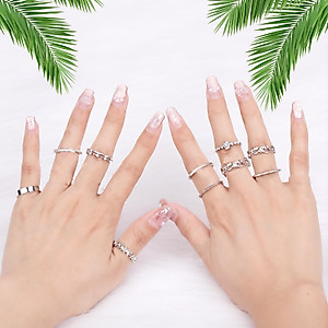 ONESING 93-109 Pcs Knuckle Rings for Women Stackable Rings Sets Bohemian Retro Vintage Joint Finger Gold and Sliver Rings Set for Women Men Hollow Carved Flowers