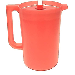 Tupperware 2 Quart 2 Liter Push Button Pitcher Guava Watermelon Color
