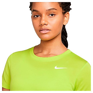 Nike Women's Legend Short Sleeve Shirt (Atomic Green/White, Medium)