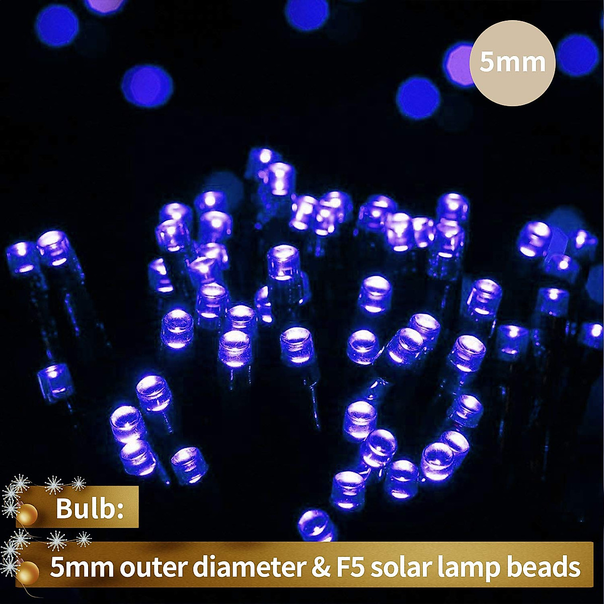 Liwarace Chiristmas Decortions Solar Lights Outdoor Solar Neon Light RGB 12m 100 Led String Lamp Festival Deco for Wall Yard Garden Porch Home Fence Lights Landscape Lighting Pond Pool Outdoor Decoration