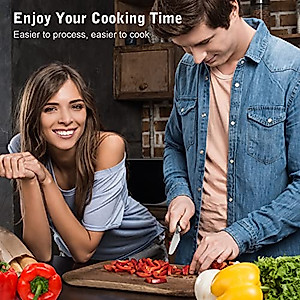 Chef Knife, 8 Inch Kitchen Knife Professional, Ultra Sharp German High Carbon Stainless Steel Cooking Knife, Ergonomic Wooden Handle Kitchen Knives with Premium Gift Box