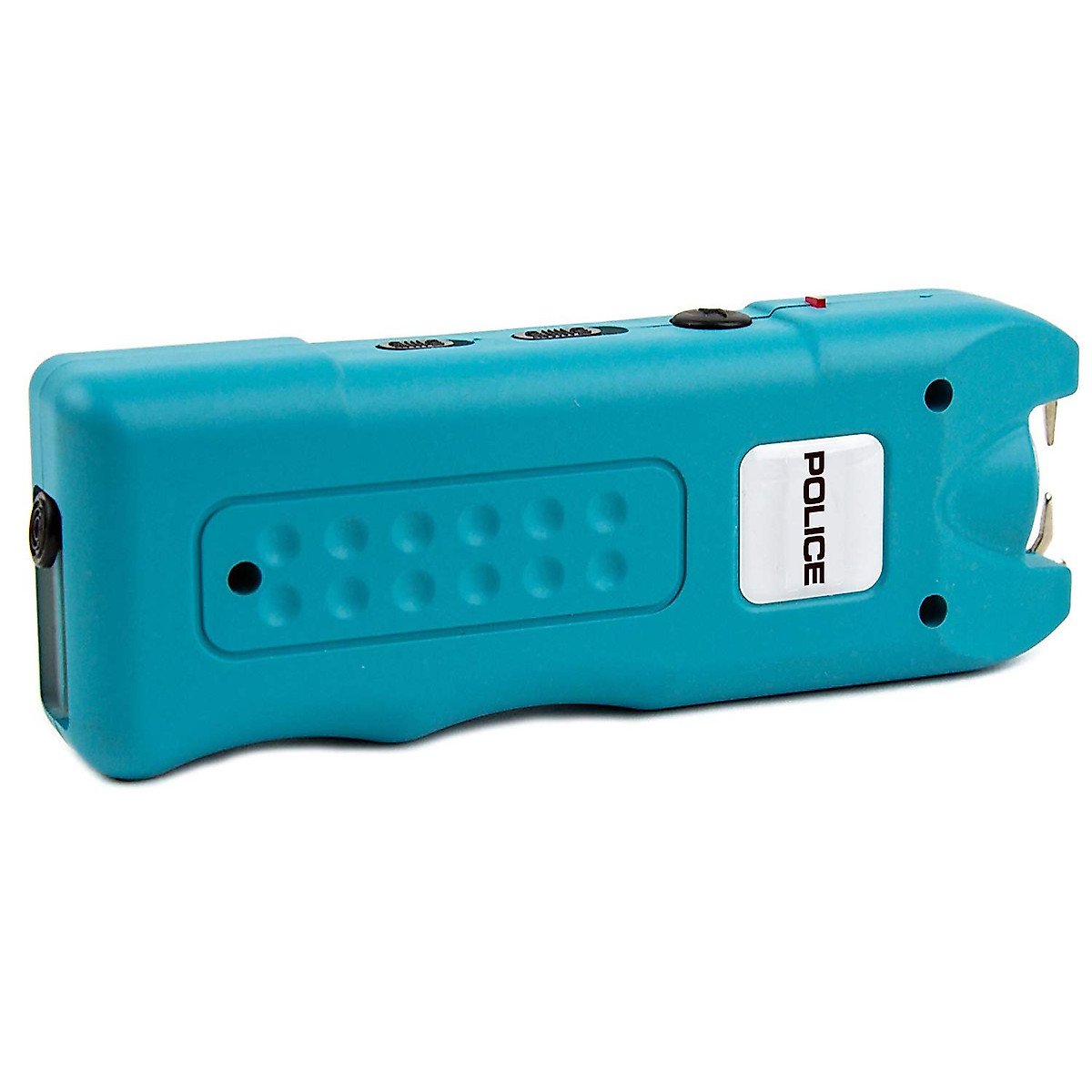 POLICE 628 Stun Gun with LED Flashlight and Siren Alarm, Blue