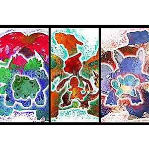 CHARIZARD Charmeleon Charmander EVOLUTION POKEMON Art Print Poster Wall Decor